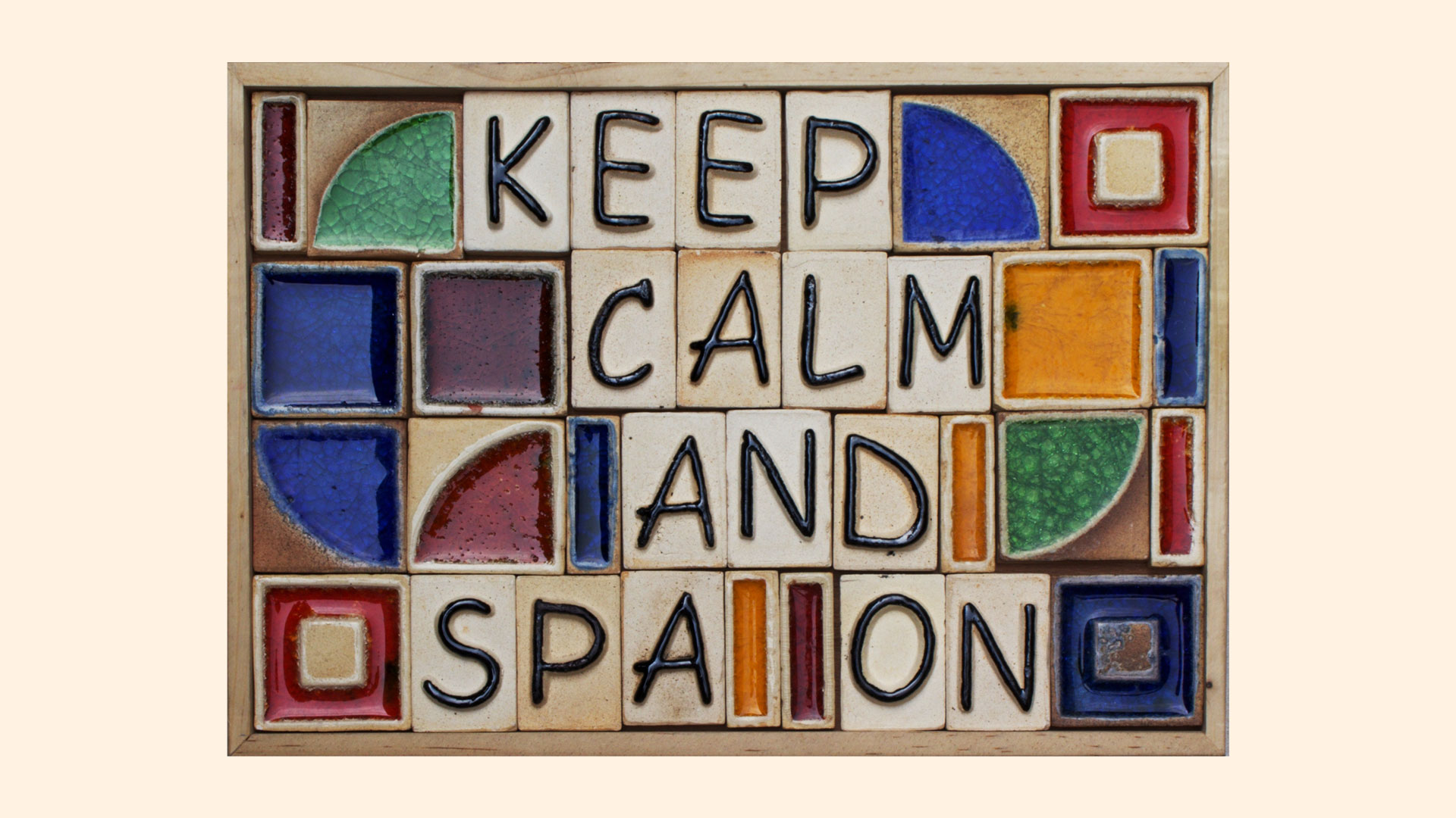 'Keep Calm And Spa On' Board - ADIPA - Ceramic Nameplates, Murals ...
